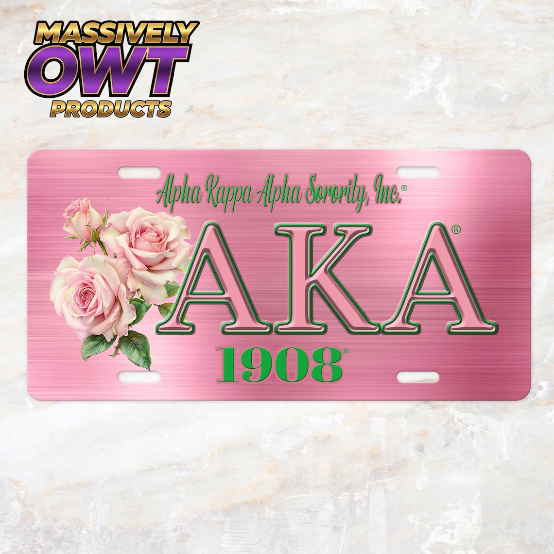 Custom AKA® License Plate – Alpha Kappa Alpha® Car Tag | Personalized ...