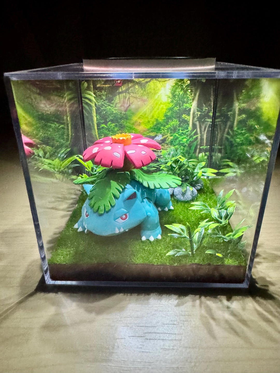 Pokémon Handmade LED Diorama Cube [ Venusaur Miniature 3D ] - Etsy