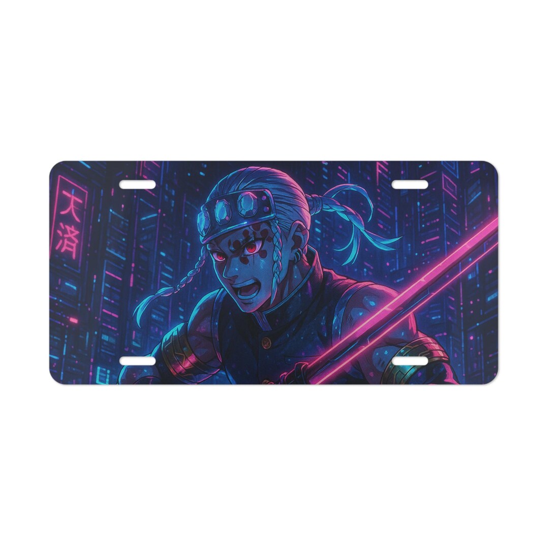 Vanity Plate, Custom License Plate, Demon Slayer Plate, Cyberpunk Style ...