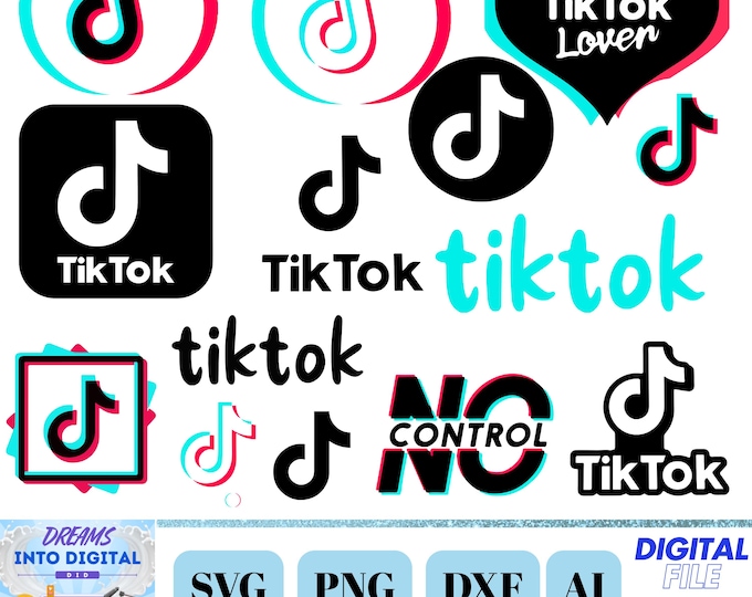 Tik Tok Svg, Tik Tok Png, Tik Tok Svg Bundle, Tiktok Svg,tiktok Png ...