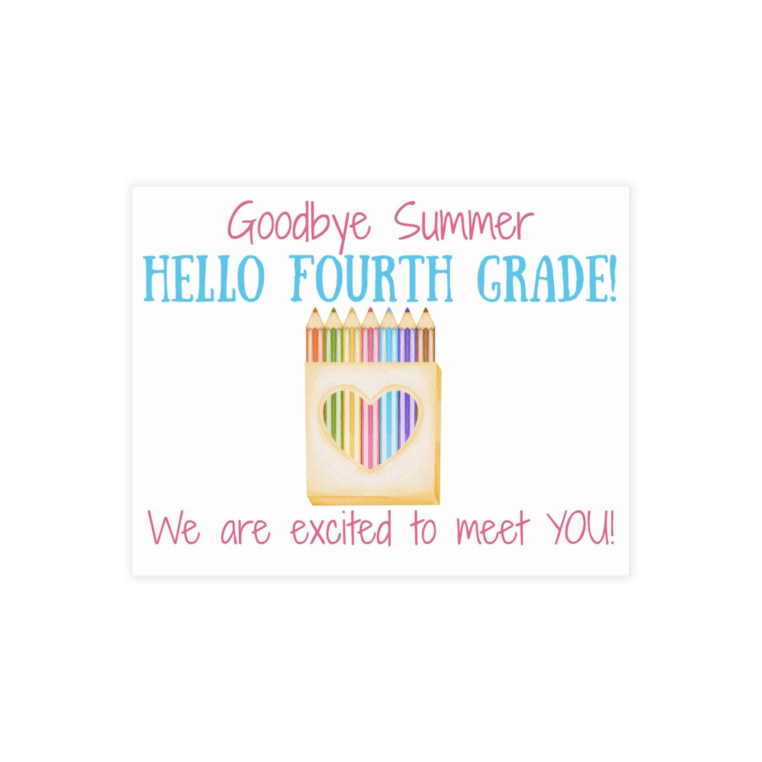 Fourth Grade Welcome Postcard Bundle: School Bus Design - Etsy