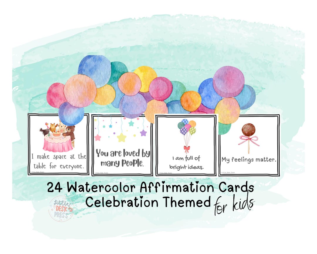 Lunchbox Affirmation Cards for Kids – 24 Printable Notes | Positive ...