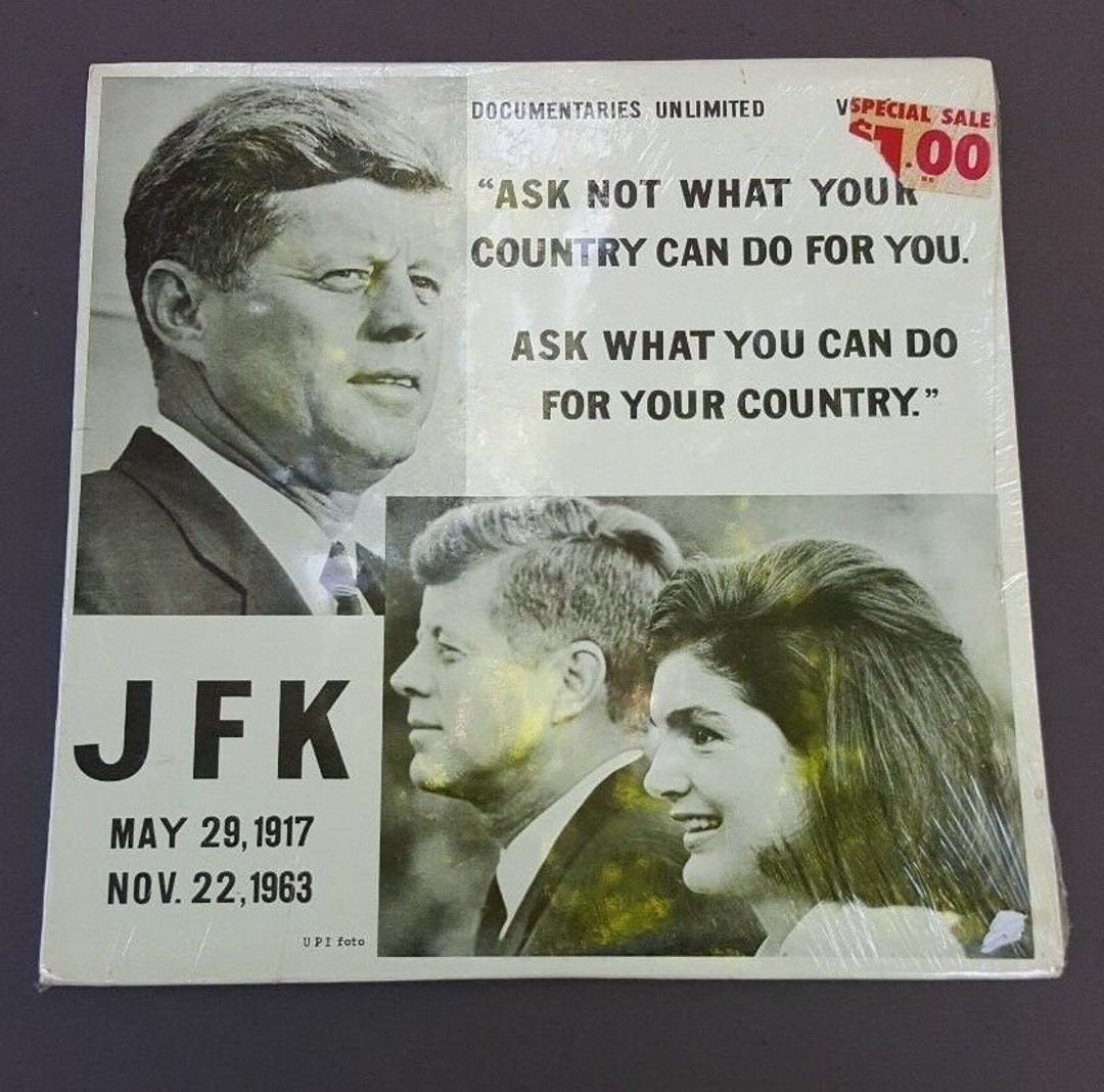 JFK Documentary Ask Not What Your Country 33 1/3 Record Vol 1 LP, 1963 Sealed - Etsy
