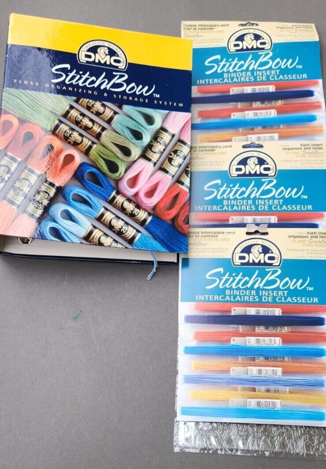DMC Floss and Stitch Bow Binder 50 Skeins Embroidery Cross Stitch ...