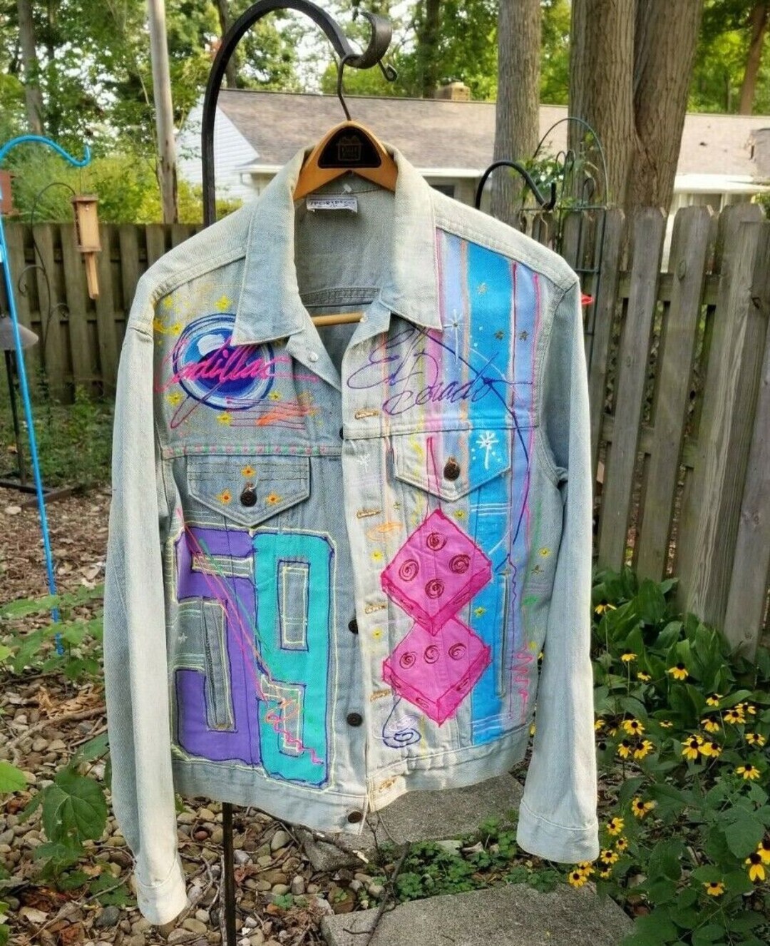 Levi's Trucker Jean Jacket Large Cadillac Eldorado Greaser Sportdeco - Etsy