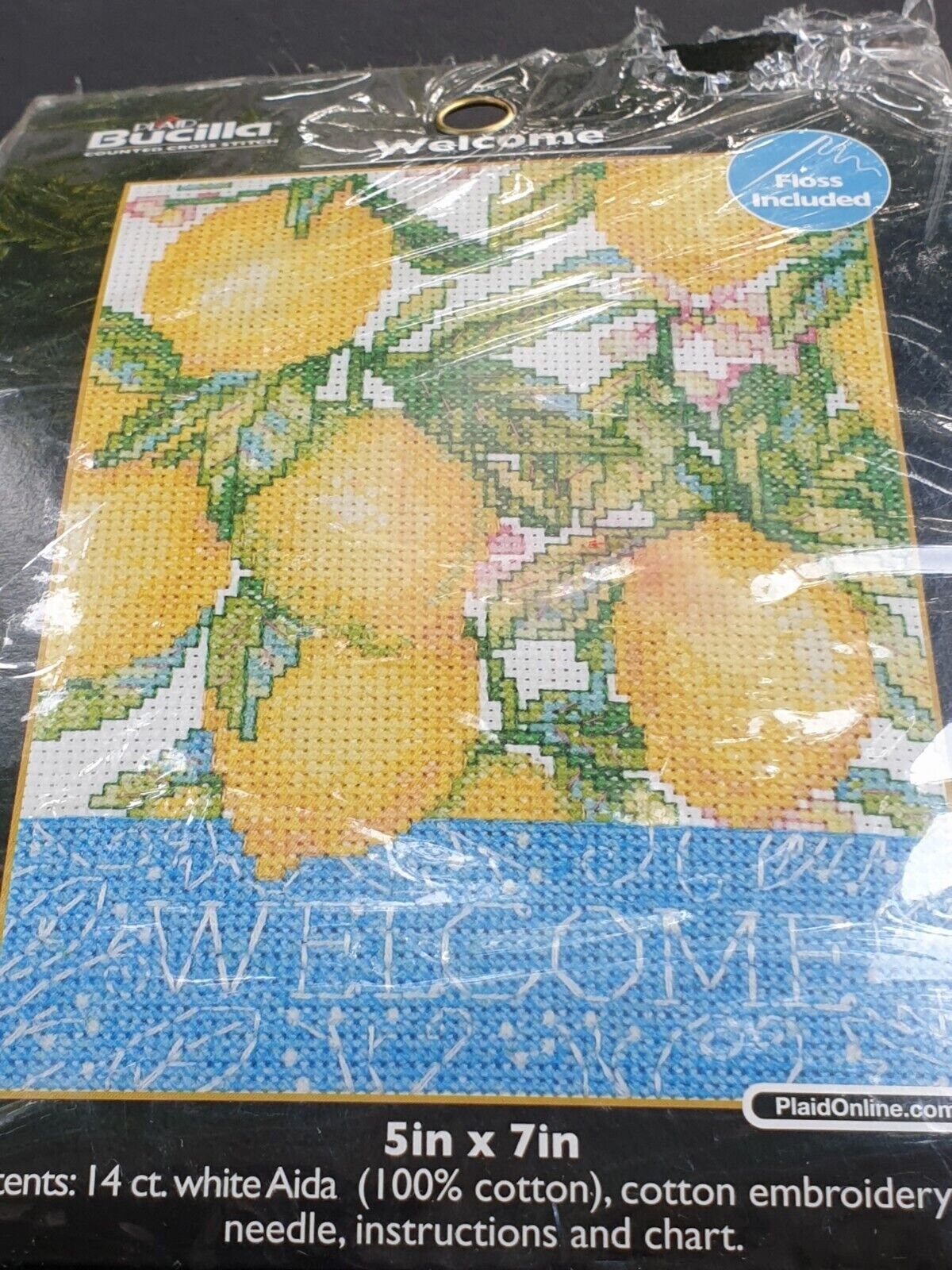 Bucilla Welcome Cross Stitch Pattern Chart Lemons Andrea - Etsy
