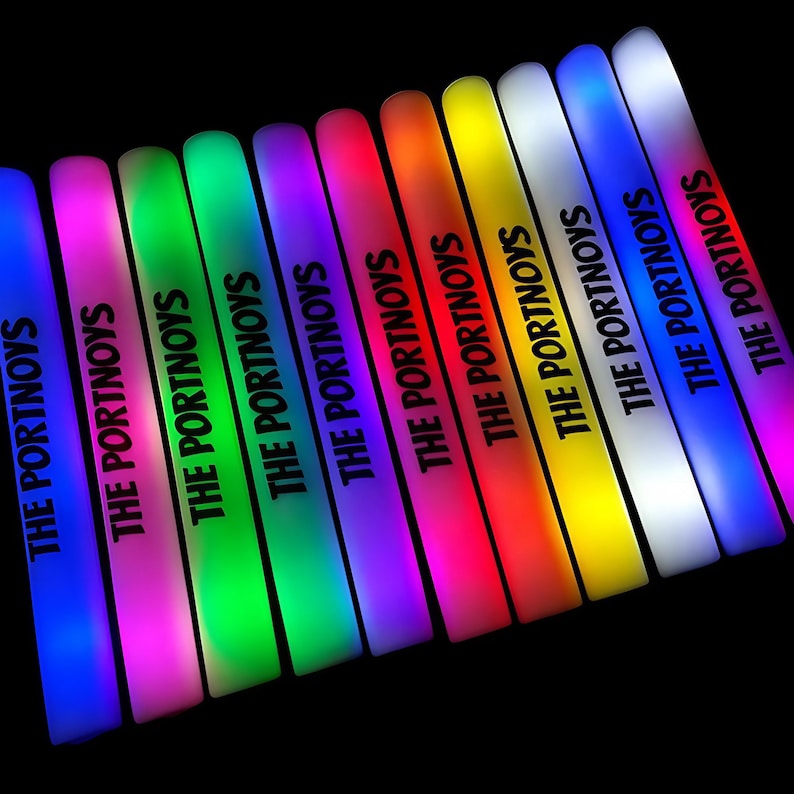 Customizable LED Foam Glow Sticks: 16" Party Favors - Etsy