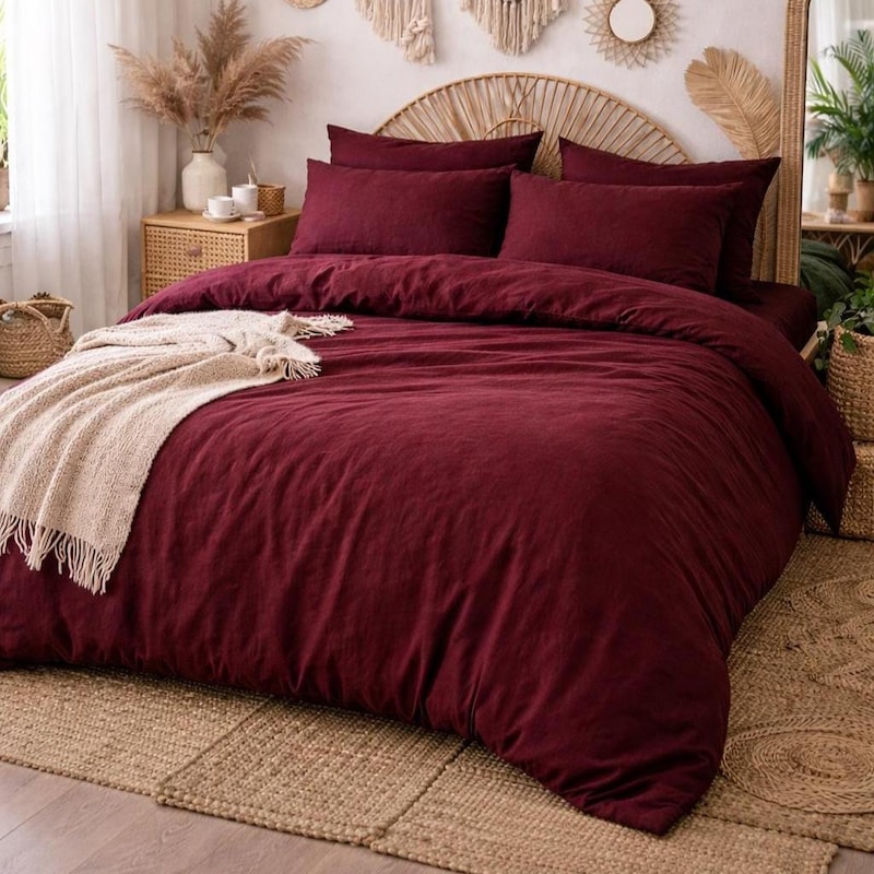 Red Duvet Cover - Etsy
