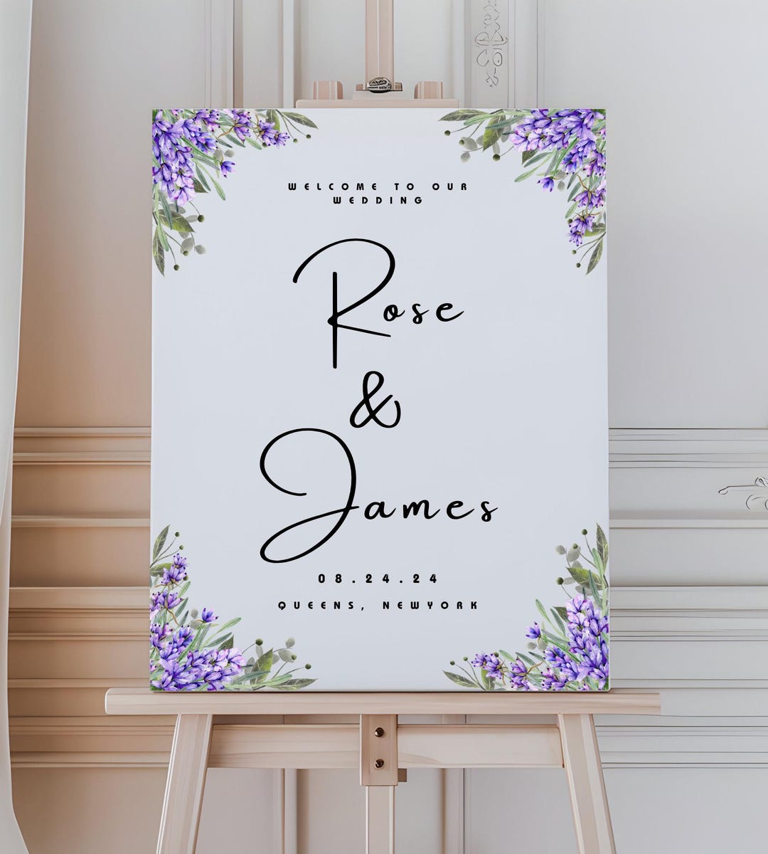 Custom A3 Acrylic Wedding Sign – Clear or White | Personalized Welcome ...