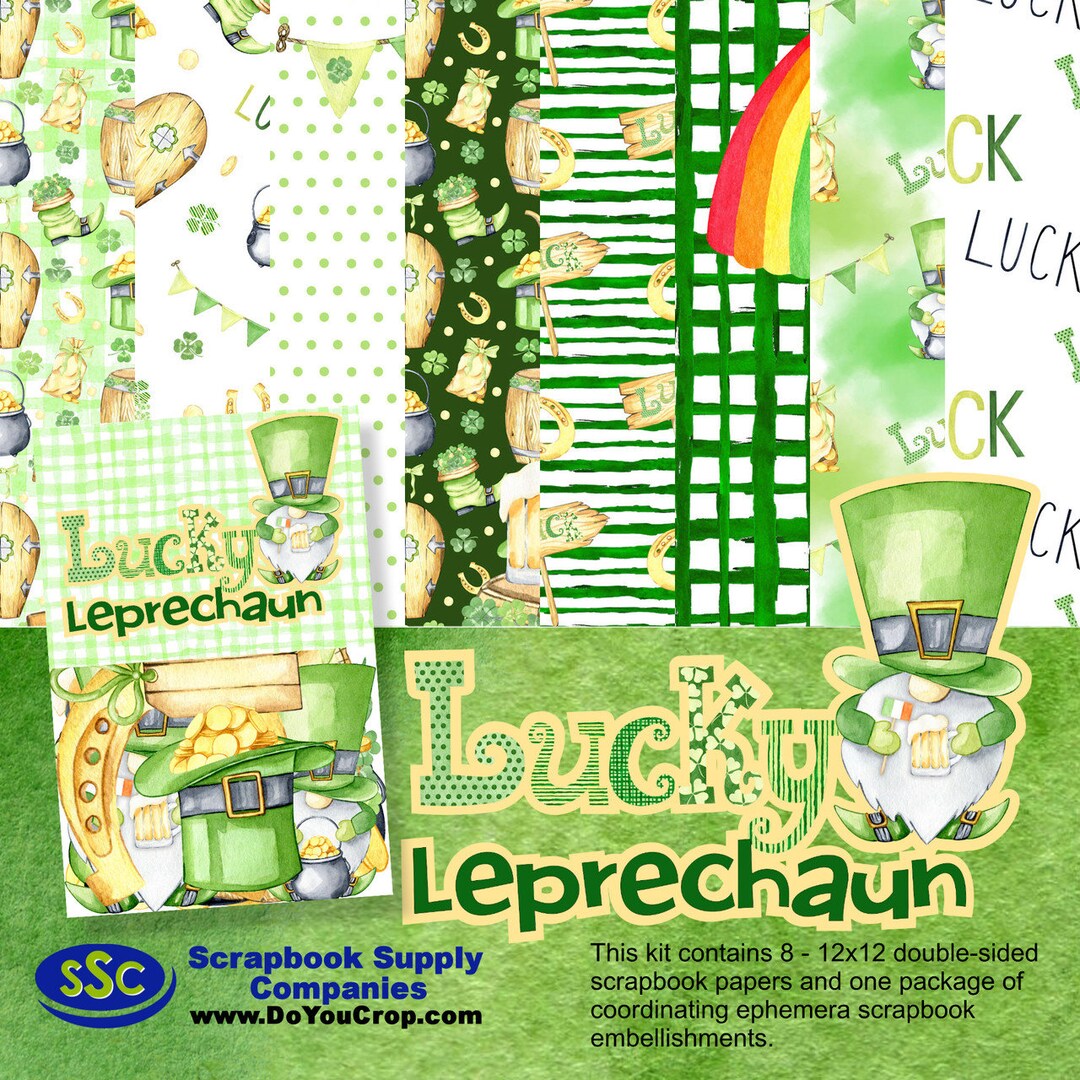 Lucky Leprechauns Collection 12 X 12 Scrapbook Paper & Embellishment ...