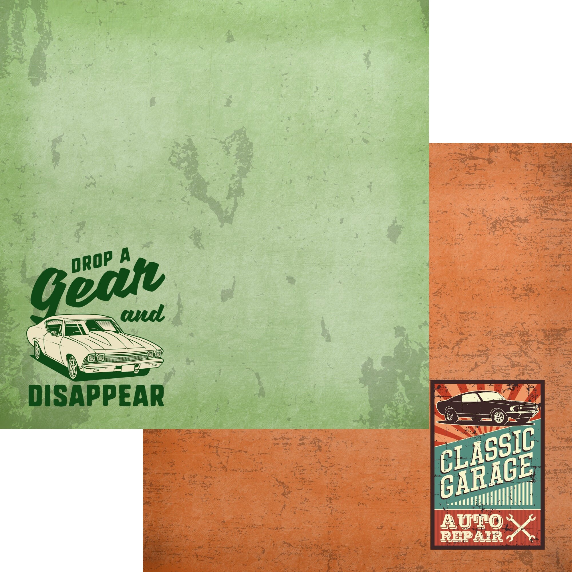 Classic Cars 12 X 12 Scrapbook Paper & Embellishment Kit by SSC Designs ...