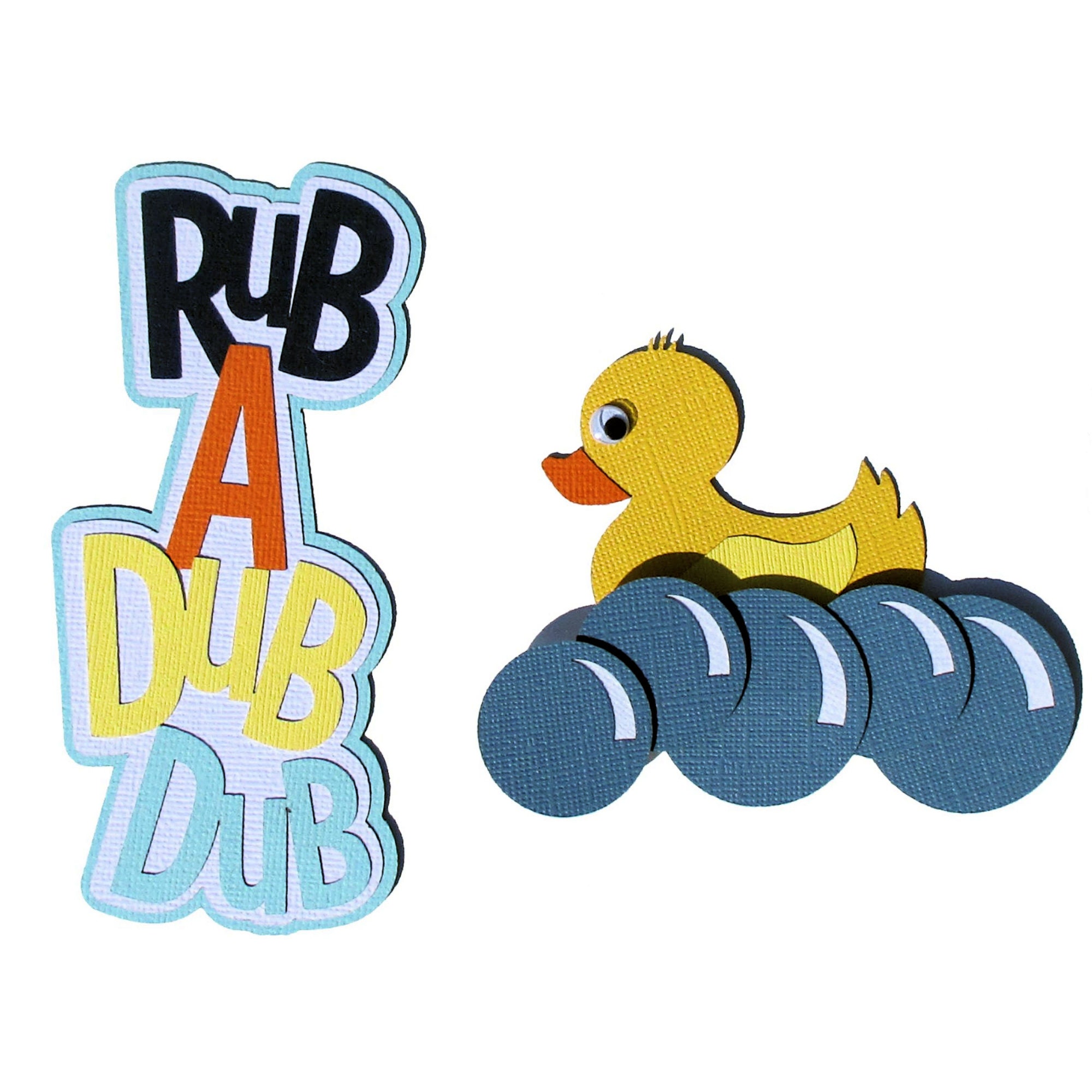 Rub A Dub Dub Title 2 X 5 & Rubber Ducky Fully-assembled Laser Cut ...