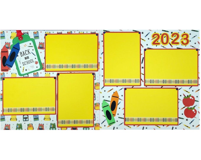 ER VISIT Title Girl Boy Paper Piecing 3D Die Cut for Premade Scrapbook ...