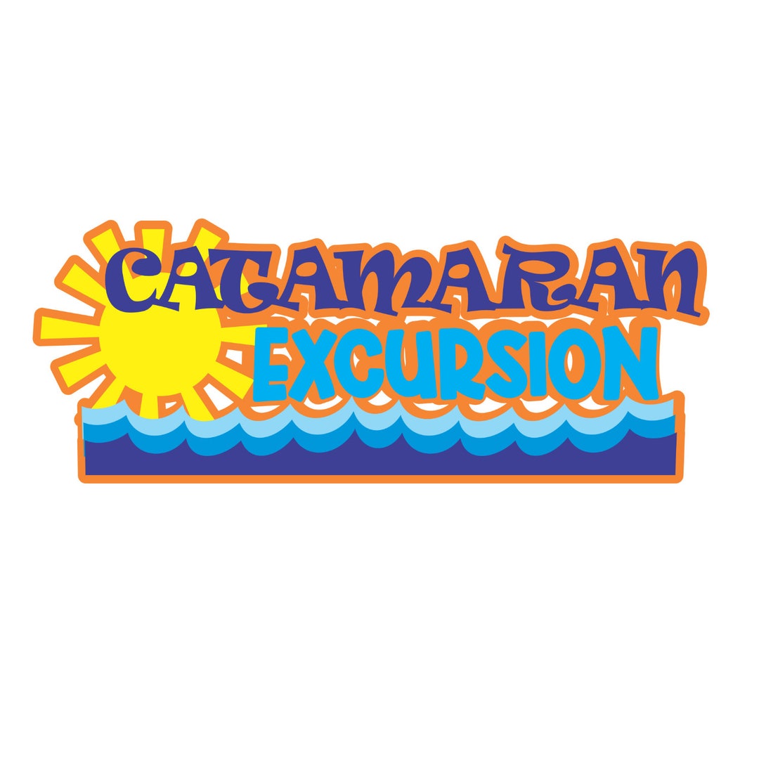 Catamaran Excursion Title 6.5 X 2.5 Fully-assembled Laser Cut Scrapbook ...
