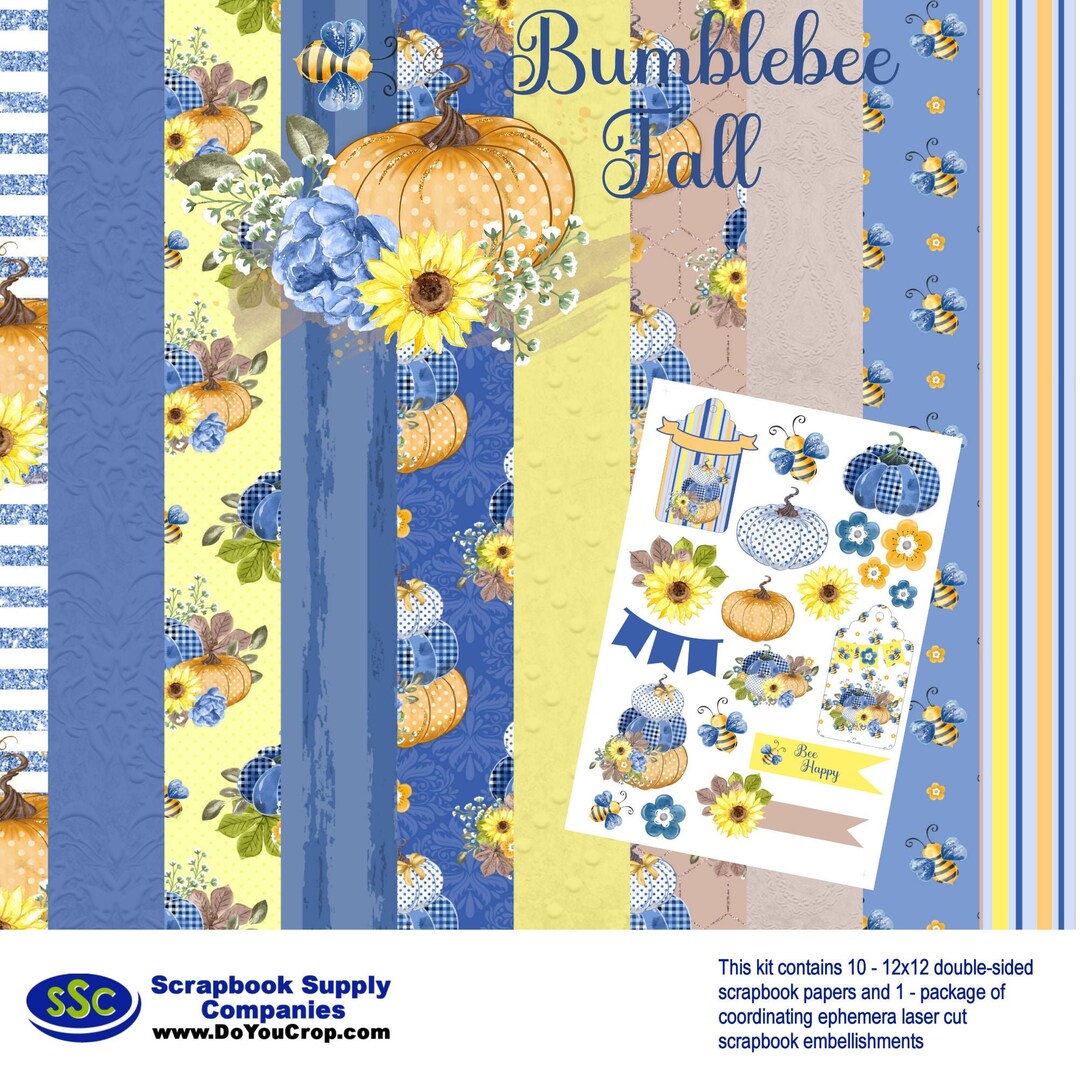 Bumblebee Fall 12 X 12 Scrapbook Collection Kit by SSC Designs - Etsy