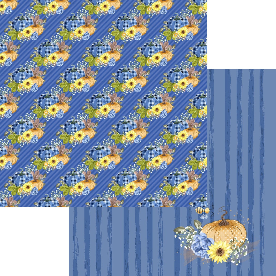 Bumblebee Fall 12 X 12 Scrapbook Paper & Embellishment Kit by SSC ...
