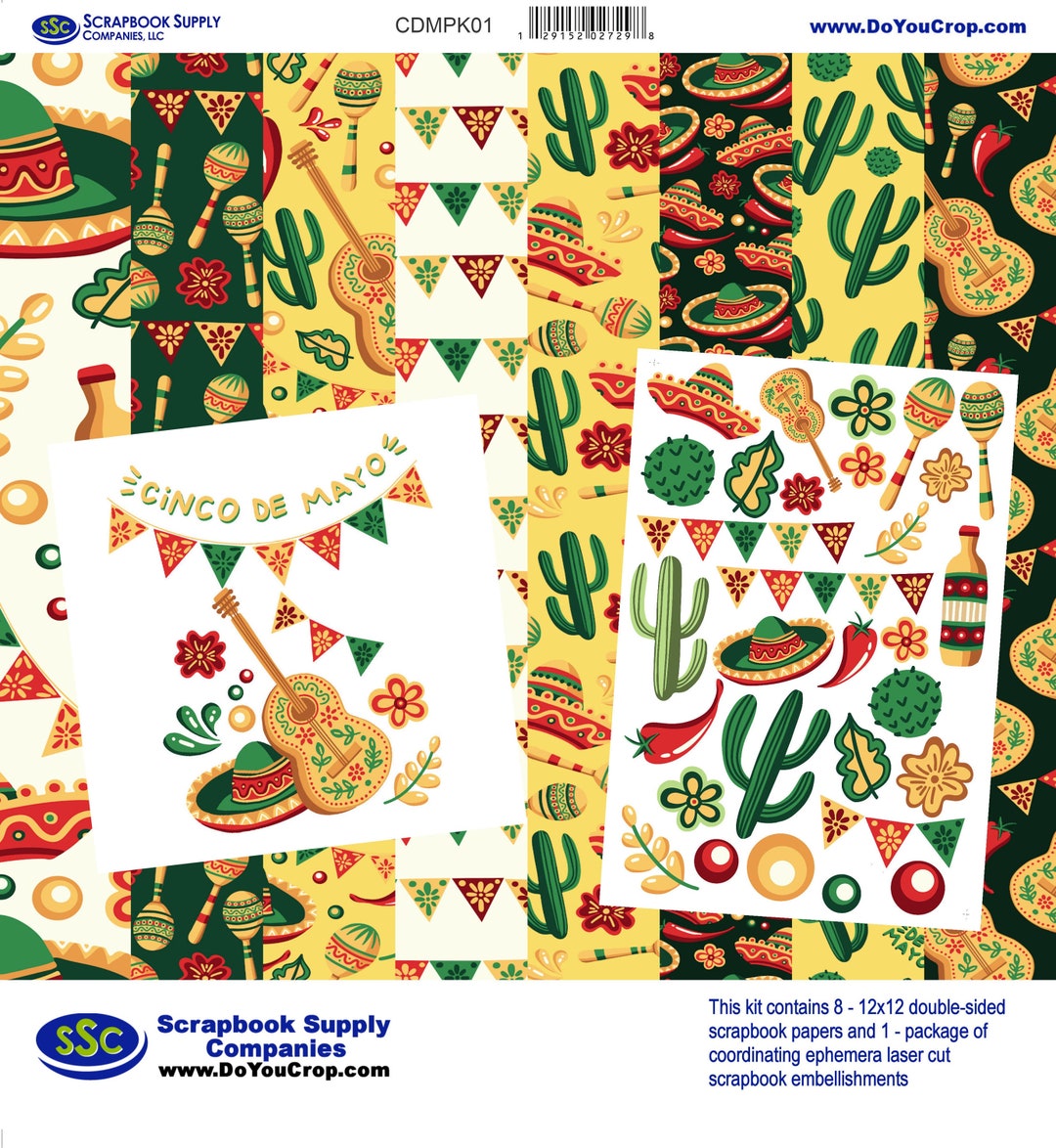 Cinco De Mayo 12 X 12 Scrapbook Paper & Embellishment Kit by SSC ...
