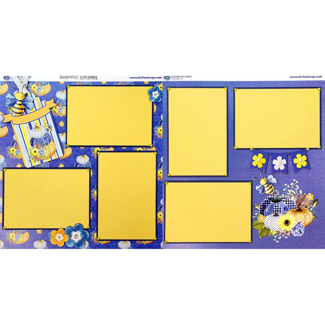 Bumblebee Fall (2) - 12 X 12 Pages, Fully-assembled & Hand-crafted 3D ...