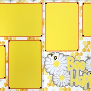 Bee Happy Premade Embellished Two-page 12 X 12 Scrapbook Layout by SSC ...