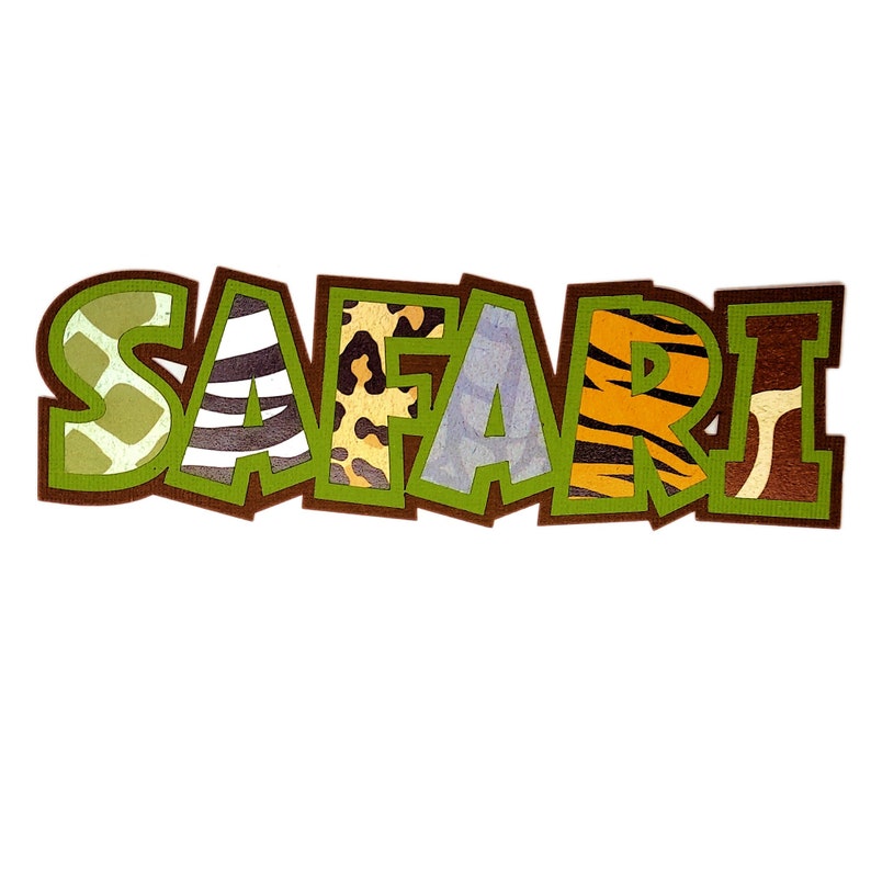 Safari Title 2.25 X 7 Scrapbook Laser Embellishments by SSC Laser ...