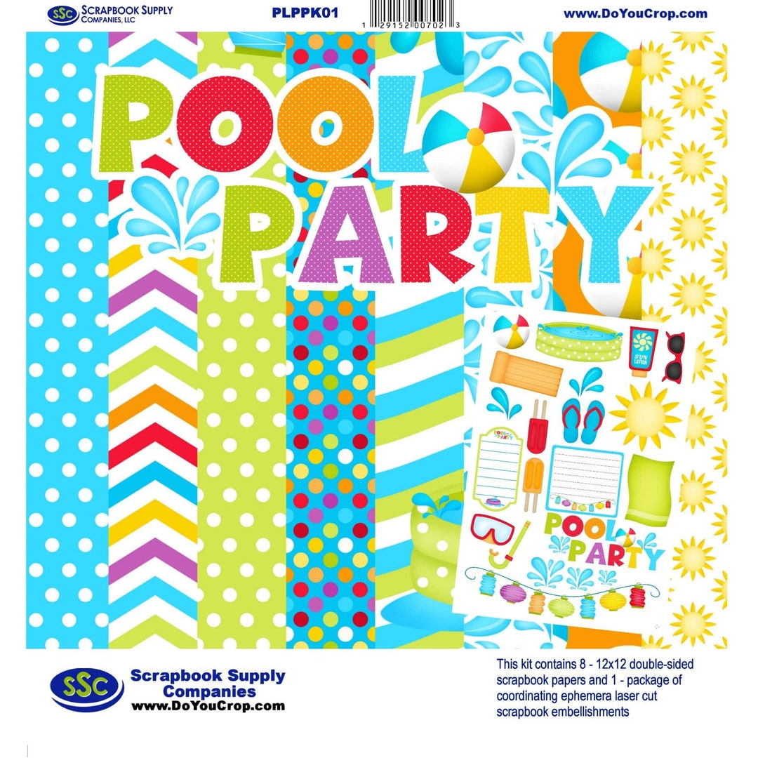 Pool Party 12 X 12 Scrapbook Paper & Embellishment Kit by SSC Designs ...