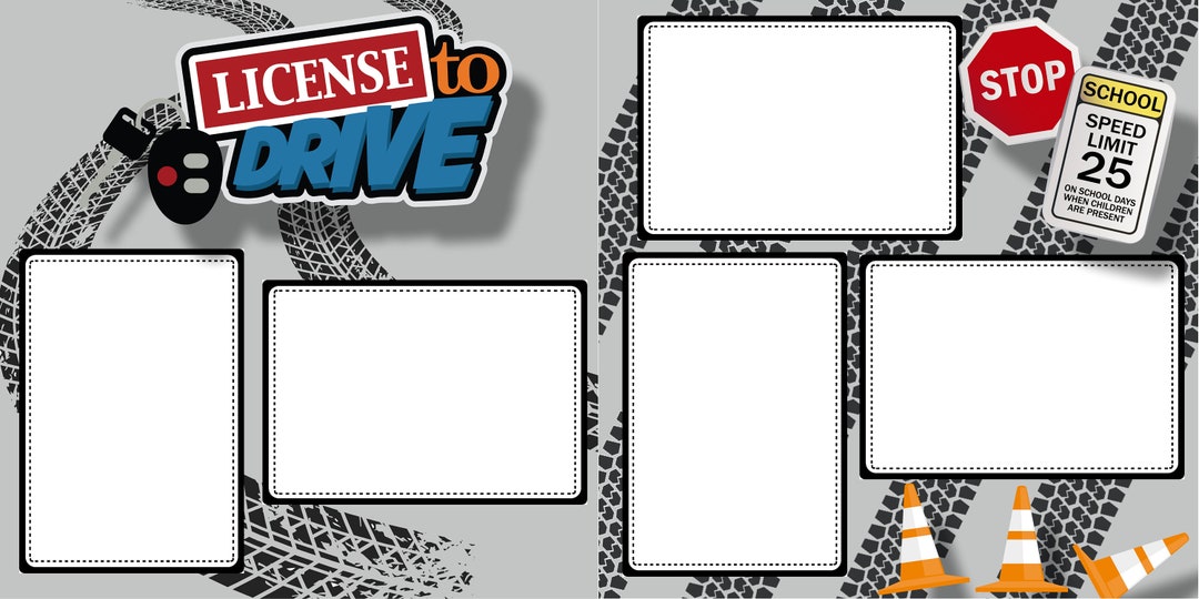 License to Drive Student Driver 2 12 X 12 Premade Printed - Etsy