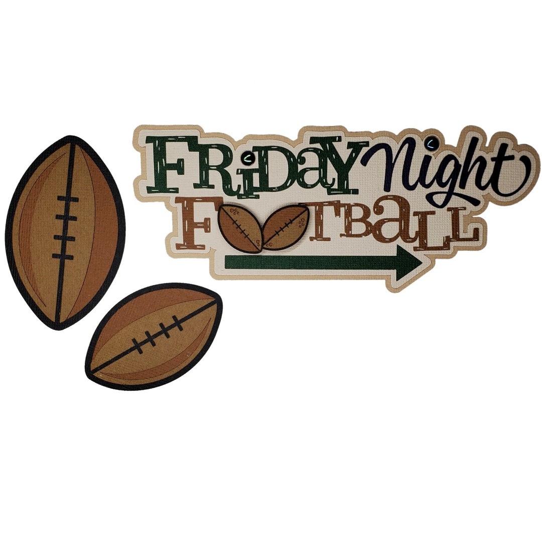 Friday Night Football Title 3 X 7 Laser Cut With Coordinating - Etsy
