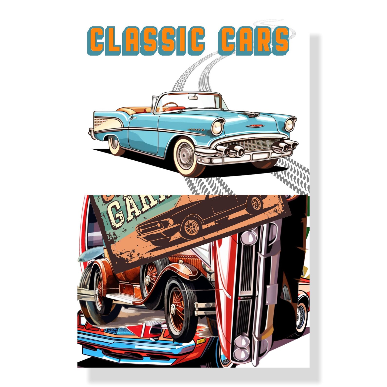 Classic Cars 12 X 12 Scrapbook Paper & Embellishment Kit by SSC Designs ...