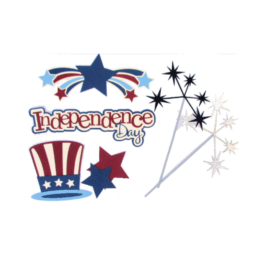 Independence Day Title & Accessories 7-piece Laser Cut Scrapbook ...