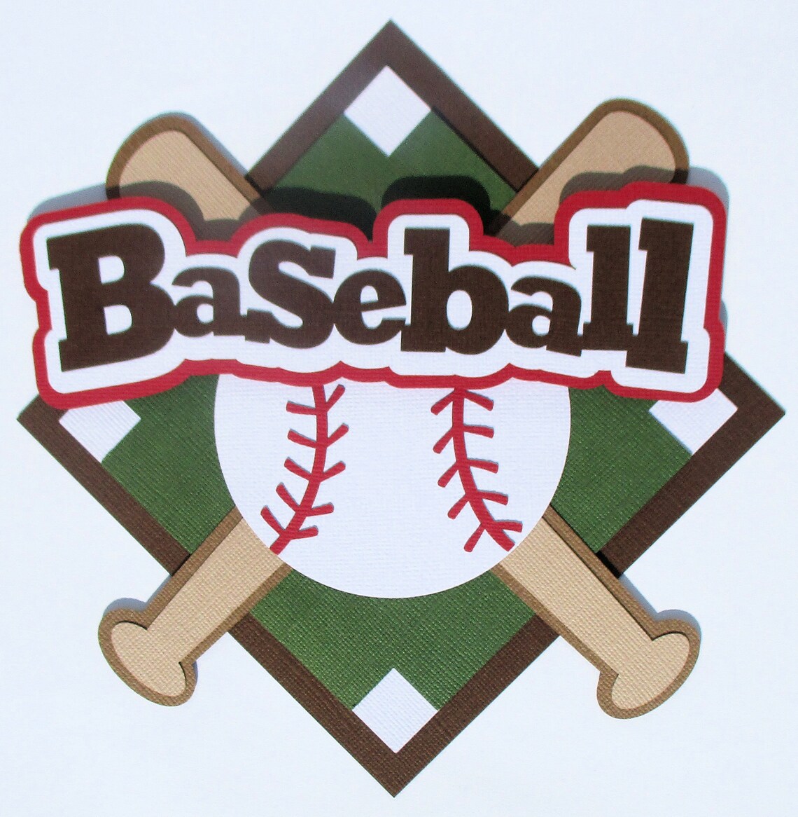 Baseball Diamond Title 8 X 8 Laser Cut Scrapbook Embellishment | Etsy