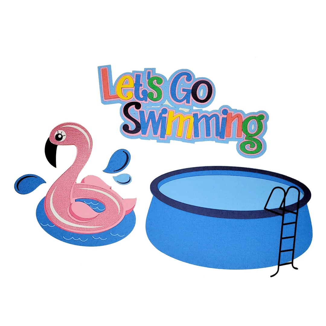 Let's Go Swimming Title 3 X 7 & Accessories Fully-assembled Laser Cut ...
