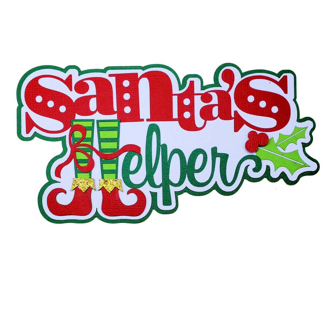 Santa's Helper 3.5 X 6 Fully-assembled Laser Cut Scrapbook ...