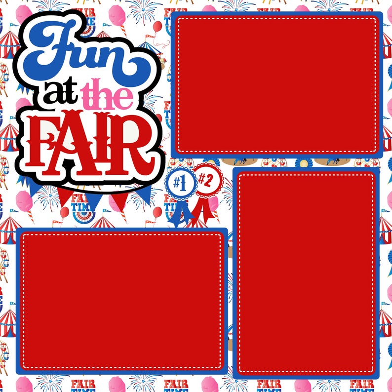 Fun at the Fair (2) - 12 X 12 Premade, Printed Scrapbook Pages by SSC ...