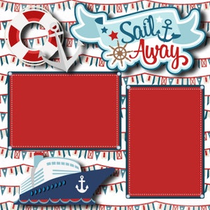 Sail Away (2) - 12 X 12 Premade, Printed Scrapbook Pages by SSC Designs ...