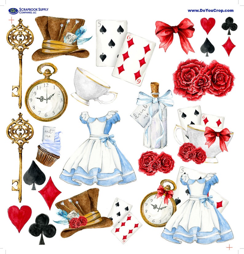Frou Frou's Alice Collection Laser Cut Ephemera Embellishments by SSC ...