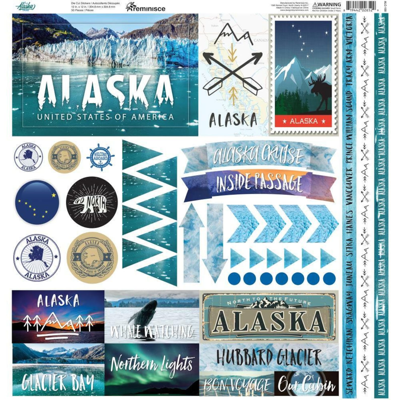 Alaska Cruise Kit Collection Scrapbook Page Kit by Reminisce | Etsy