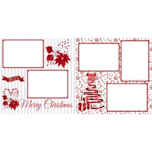 Merry Christmas **custom Year** 12 X 12 Premade, Printed Scrapbook Page ...