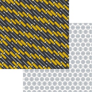 Toolbox Time 12 X 12 Scrapbook Paper & Embellishment Kit by SSC Designs ...