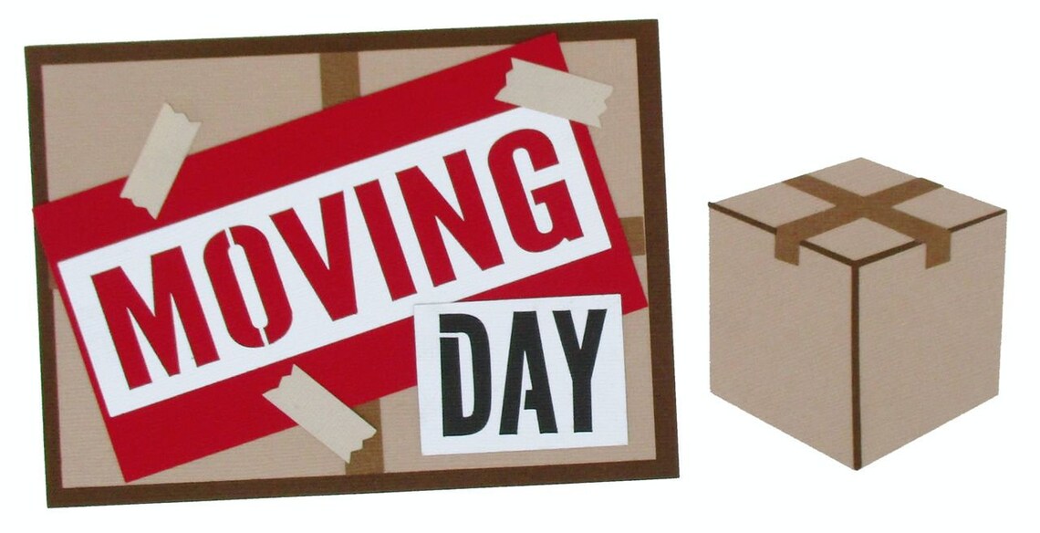 Moving Day 5 X 6 Title & Box Laser Cut Scrapbook Embellishment - Etsy