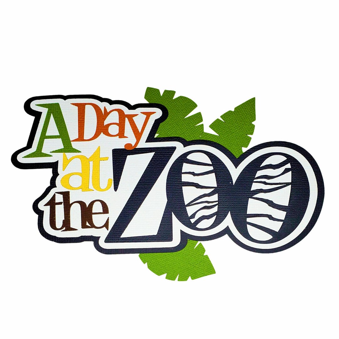 A Day at the Zoo Title Fully-assembled 4 X 7 Laser Cut Scrapbook ...