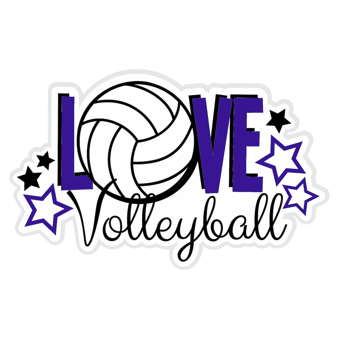 Love Volleyball Custom Color Title 4 X 6 Fully-assembled Laser Cut ...