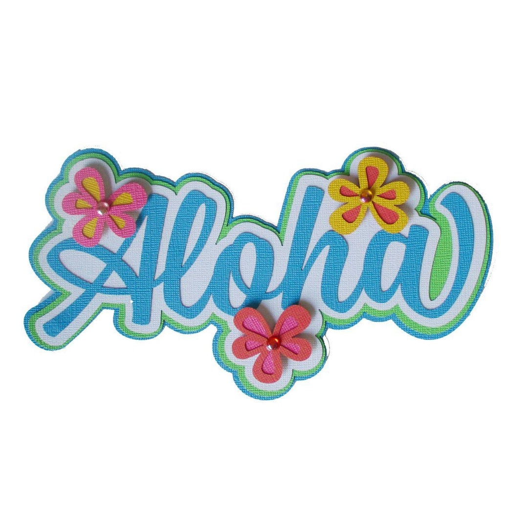 Aloha Title Fully-assembled 3 X 9 Laser Cut Scrapbook - Etsy