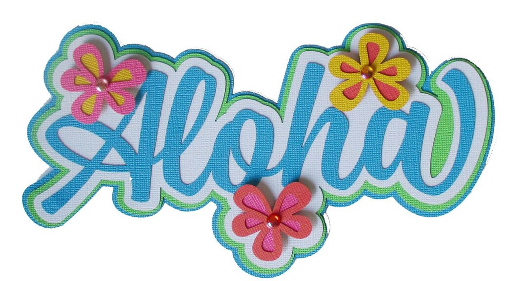 Aloha Title Fully-assembled 3 X 9 Laser Cut Scrapbook - Etsy