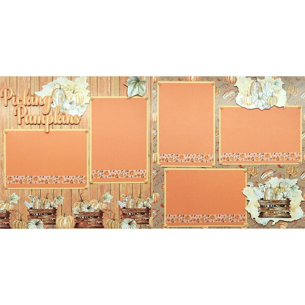 Pumpkin Patch Scrapbook Layouts - Etsy