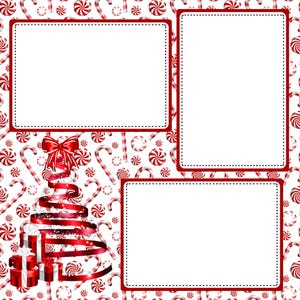Merry Christmas **custom Year** 12 X 12 Premade, Printed Scrapbook Page ...