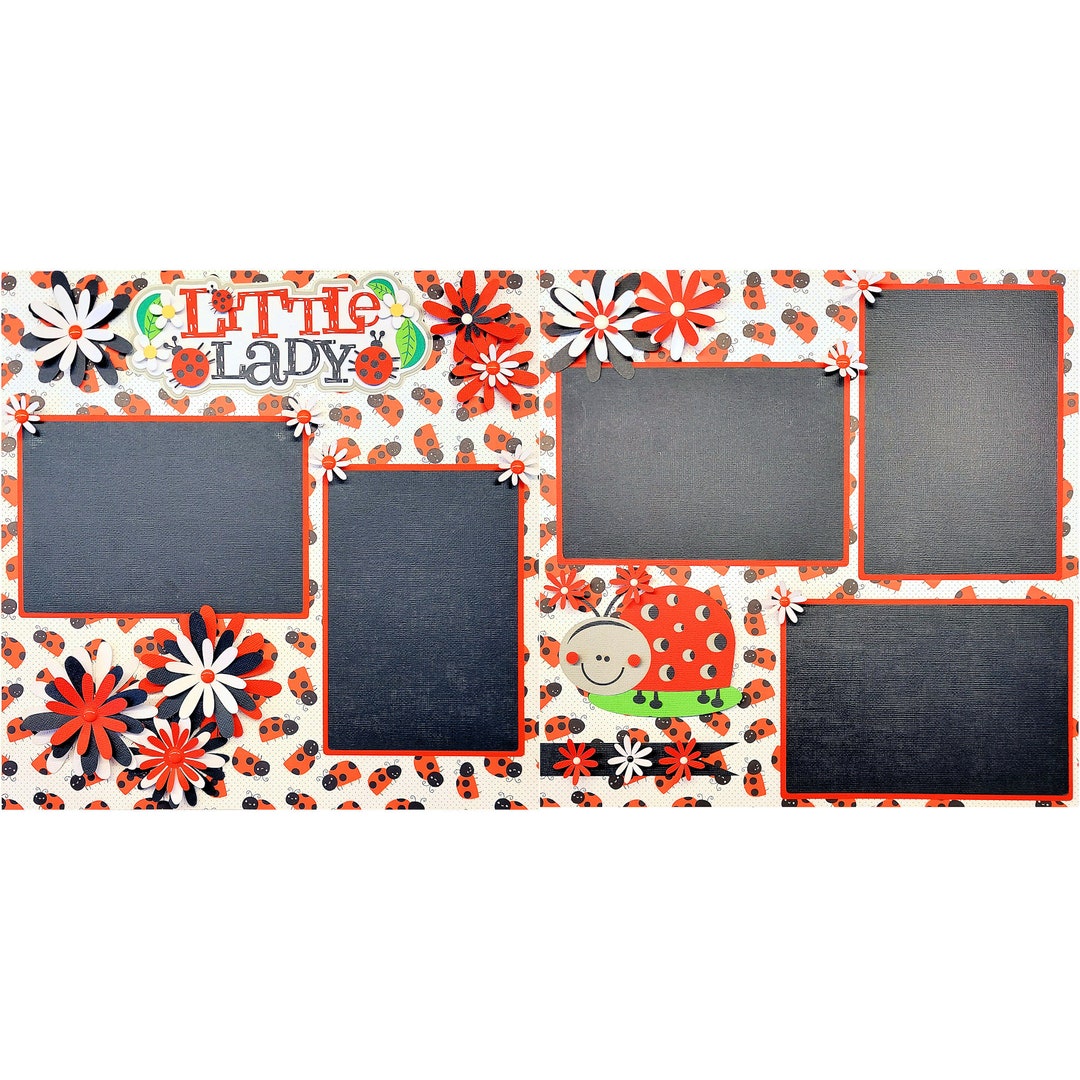 Little Lady Bug Collection Pre-made Embellished Two-page 12 X 12 ...