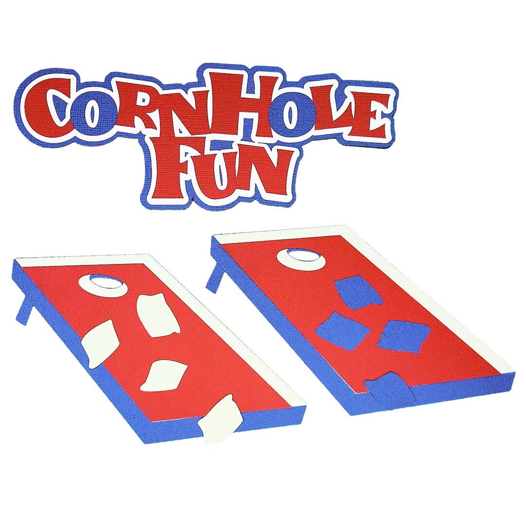 Cornhole Fun Title 7.5 X 3 & Accessories Fully-assembled Laser Cut ...
