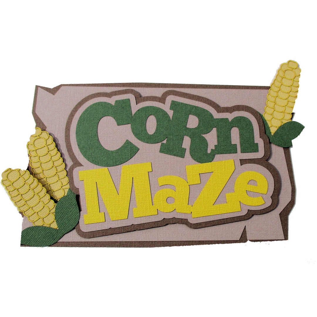 Corn Maze Title 5 X 8 & Corn Stalks 2-piece Set Fully-assembled Laser ...