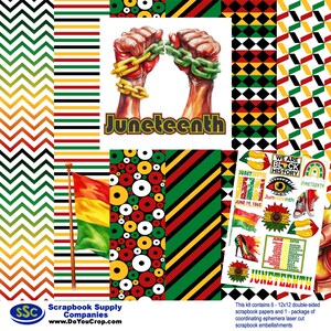 Juneteenth 12 X 12 Scrapbook Paper & Embellishment Kit by SSC Designs ...