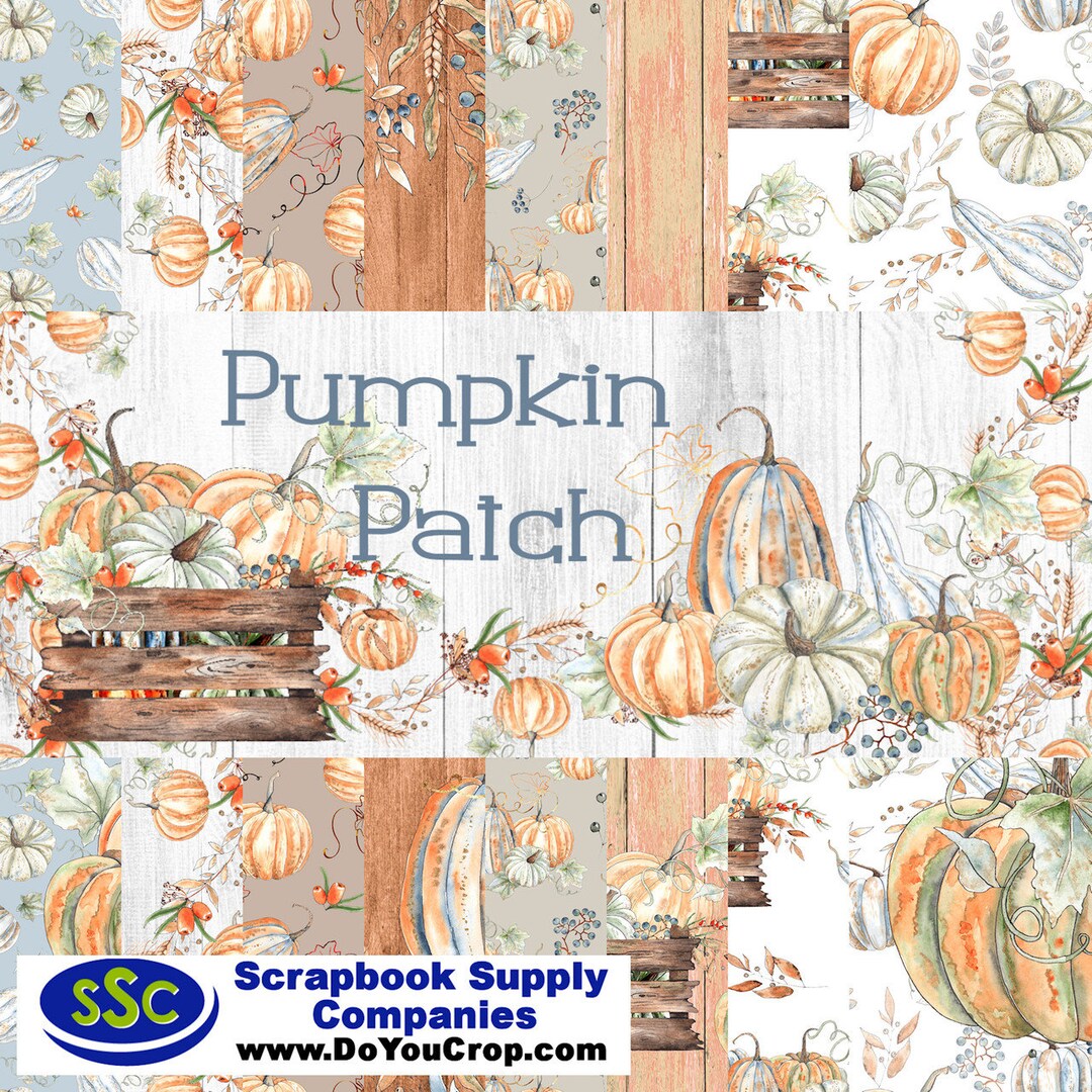 Pumpkin Patch Collection 12 X 12 Scrapbook Paper & Embellishment Kit by SSC Designs - Etsy